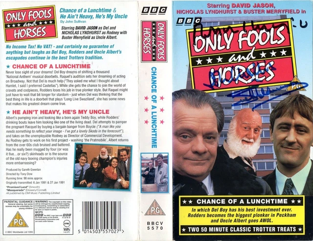ONLY FOOLS AND Horses Autographs Signed by 3 Cast - Signed VHS Video ...