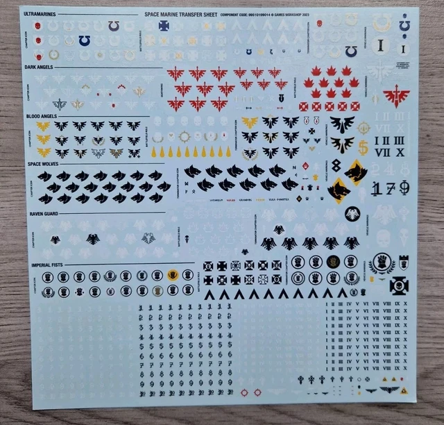LEVIATHAN TRANSFER SHEET Warhammer 40,000 40K Space Marine Decals £3.99 ...