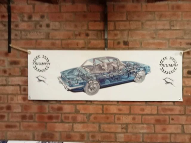 TRIUMPH STAG large pvc banner 1 garage work shop classic car show ...