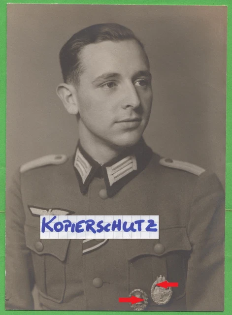 ORG. FOTO: WEHRMACHT Portrait Offizier junger Leutnant Heer Orden EK2 ...