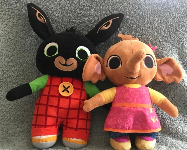 CBEEBIES HUGGABLE SOFT Toy Bing Bunny 12" & Sula Talking 10" Golden ...