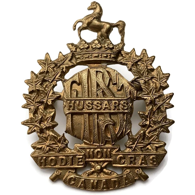WW2 CANADIAN FIRST Hussars Regiment of Canada 1st Cap Badge - J.R.GAUNT ...