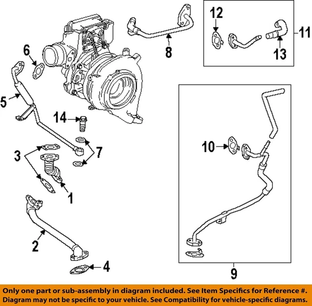 GM OEM 14-26 ATS Engine Turbocharger Components-Oil Feed Tube Washer ...