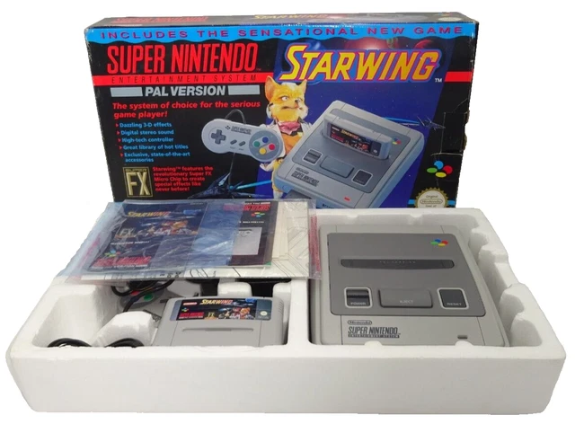 CONSOLE SUPER NINTENDO SNES Starwing Edition completa in scatola in ...