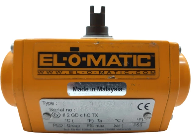 EL-O-MATIC ES0012.M0A02A.00N0 116 Bar Rack & Pinion Pneumatic Valve ...