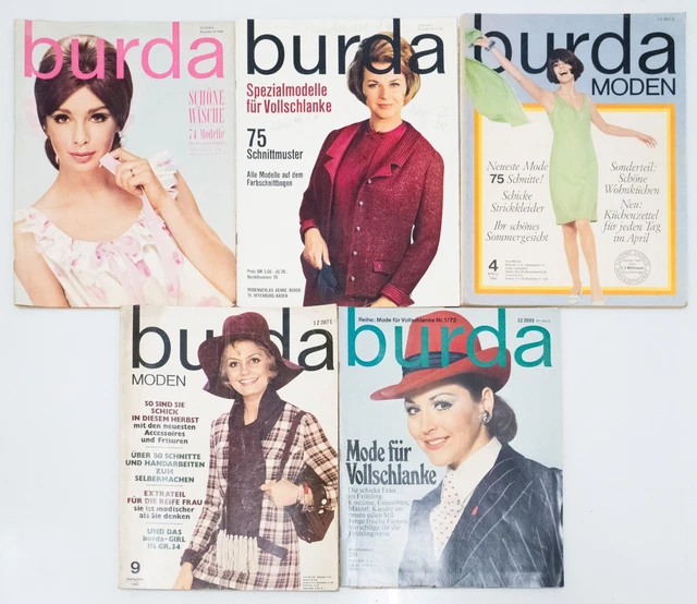 5X BURDA MODEN Magazine 1964-1972 Zeitschrift 60er 70er Schnittmuster Strickmode EUR 49,99 ...