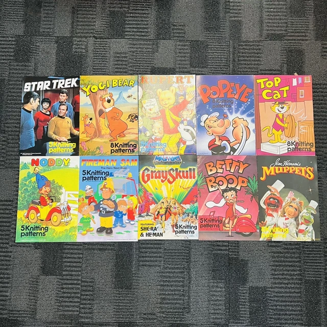 JOB LOT INTARSIA Vintage Knitting Patterns/Booklets Gary Kennedy Kids ...