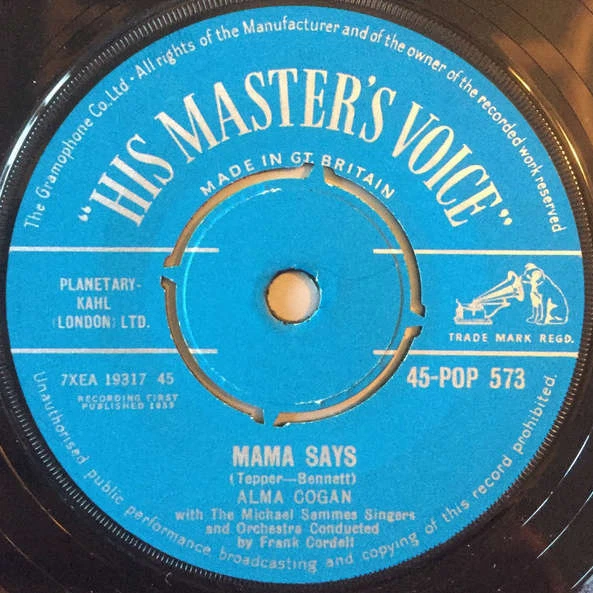 ALMA COGAN - Mama Says (Vinyl) EUR 14,72 - PicClick FR
