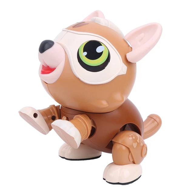 VOICE CONTROL ROBOT Dog Touching Smart Sensor Dog Model Toy(Brown ...