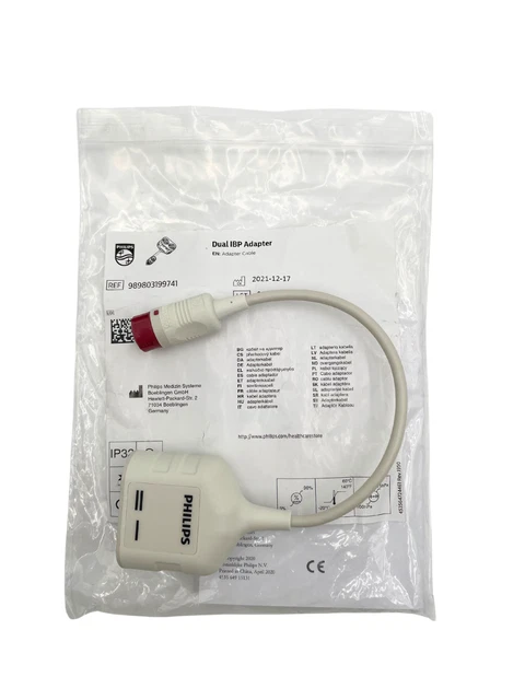 NEW PHILIPS DUAL Invasive Blood Pressure IBP Adapter 989803199741 $19. ...
