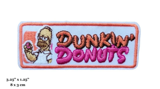 THE SIMPSONS HOMER Simpson Dunkin Logo Embroidered Iron On Patch £4.66 - PicClick UK