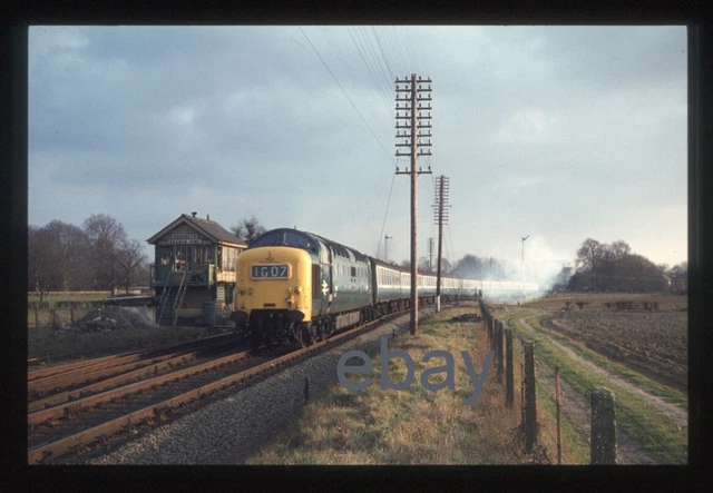 ORIGINAL 35MM SLIDE- Class 55 'Deltic' 55003 'Meld' at Shepreth Branch ...