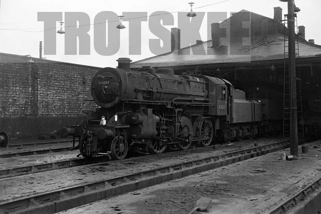 35MM NEGATIVE BR British Railways Steam Loco 43007 Class 4F-A Willesden ...