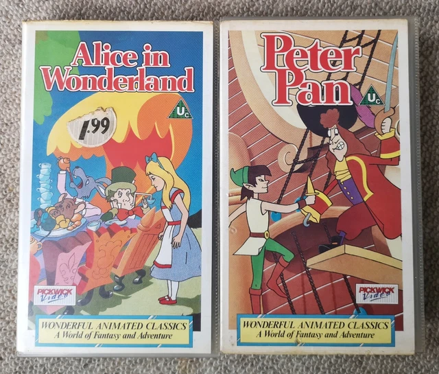 PICKWICK PAL VHS Video Tapes Alice in Wonderland & Peter Pan Kids ...