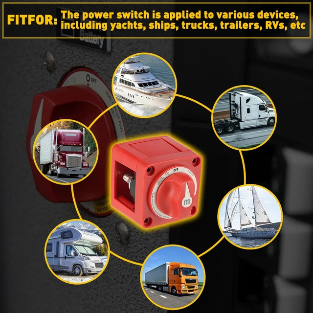 6007 M-SERIES MINI Dual Battery Selector Switch 4 Position Marine Boat ...