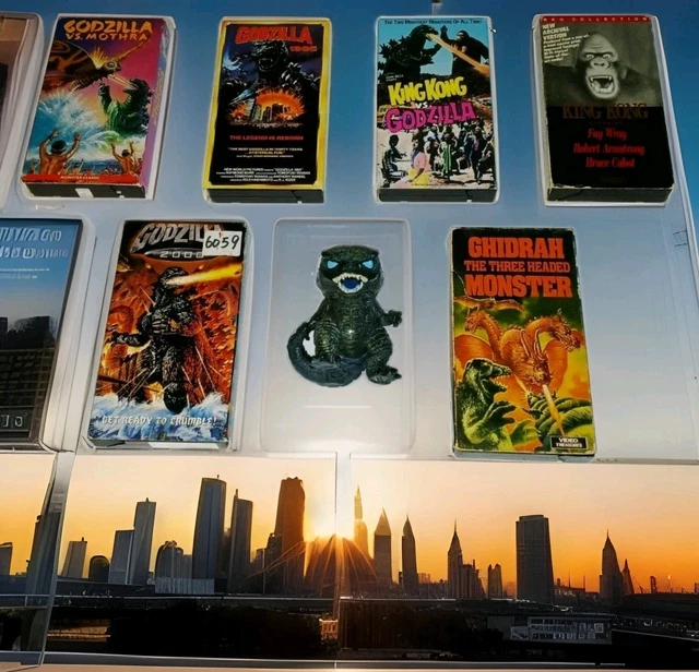 GODZILLA VHS MOVIE collection (6) VHS movies -&- Godzilla Pops toy ...