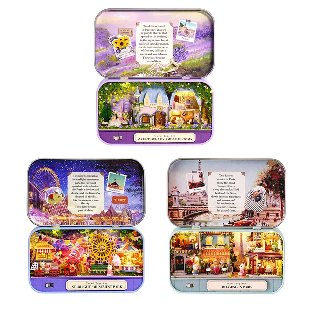 CREATIVE DIY WOODEN Miniature Theater Scene Doll House Model Kids ...