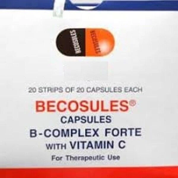 BECOSULES CAPSULES B Complex Forte With Vitamin C Therapeutic Use £32. ...