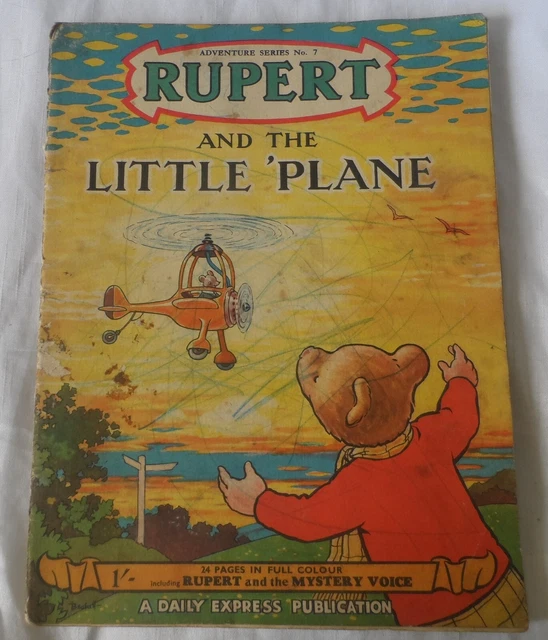 VINTAGE RUPERT THE Bear and the Little Plane PB Story Booklet Daily ...