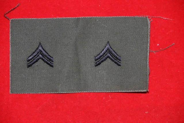 ORIGINAL US ARMY Vietnam Corporal Rank Collar Badges Cloth Subdued £6. ...