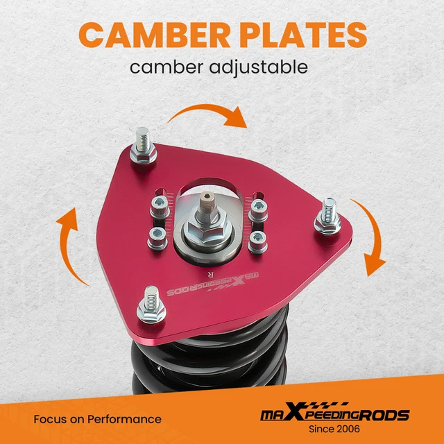 ADJUSTABLE DAMPER HEIGHT Coilover Set For Subaru Impreza WRX STI GDB ...