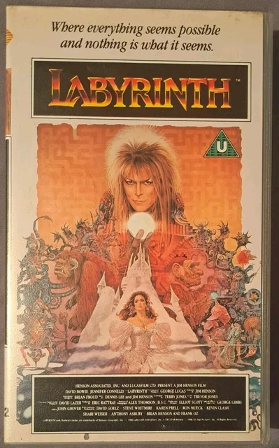 LABYRINTH, VHS VIDEO, David Bowie, Fantasy Movie, Cert U £4.99 ...