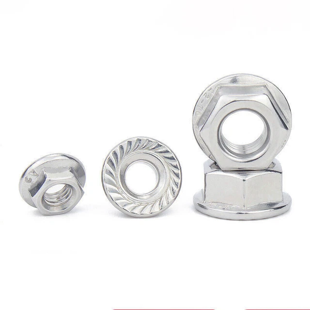 REVERSE THREAD FLANGE Nut M5 M6 M8 M10 Hex Rotate Left Nuts A2 ...