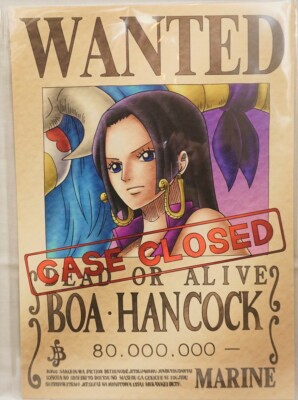 ONE PIECE WANTED POSTER Boa Hancock UFFICIALE MUGIWARA Store Nuovo di ...