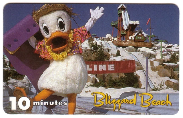 10M DONALD DUCK At Disney Water Park: Blizzard Beach Phone Card £32.59 ...
