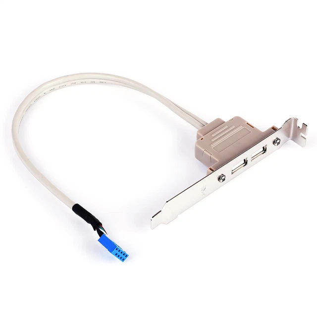 9 PIN IDC Motherboard Female Header to Dual USB 2.0 Adapter Cable for ...