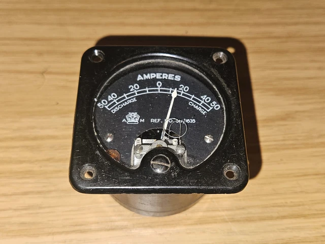 WW2 WWII RAF 5U/1635 RAF Spitfire Amp Meter Ammeter Aircraft cockpit ...