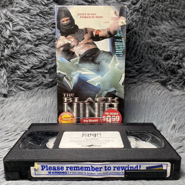 THE BLACK NINJA VHS Delta Entertainment Home Video Clayton Prince Rare ...