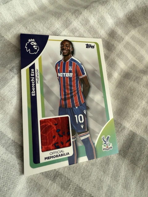 TOPPS PREMIER LEAGUE 2026 Relic Patch Card Eberechi Eze Crystal Palace ...
