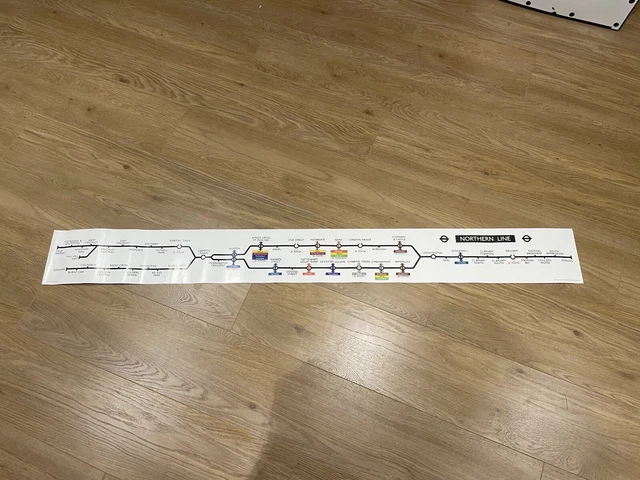ORIGINAL TUBE MAP London Underground Northern Line Interior Carriage ...