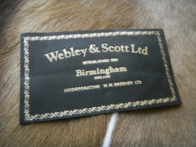 WEBLEY AND SCOTT Gun Case Trade Label £20.00 - PicClick UK