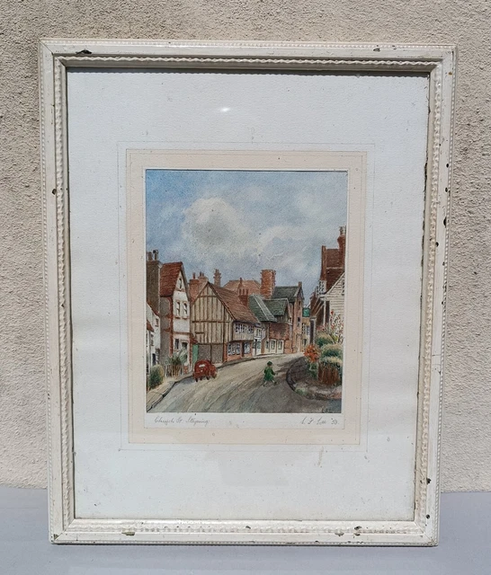 ANCIENNE AQUARELLE VUE de village par L F LIEE 1953 EUR 44,00 - PicClick FR