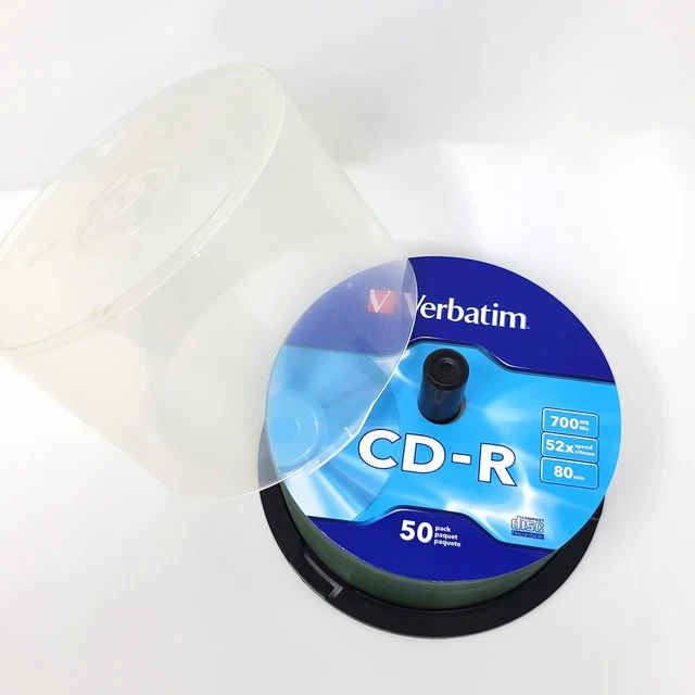 VERBATIM CD-R 700MB 52X 80 Min Blank Recordable Discs 35-piece + Cake ...