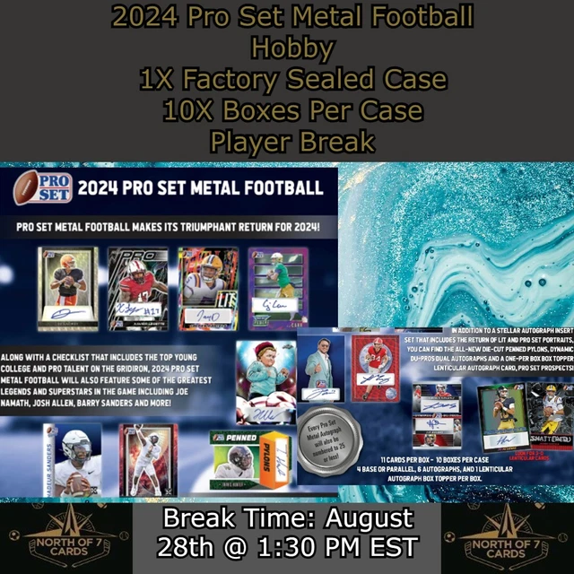 CODY SCHRADER - 2024 Pro Set Metal Football Hobby 1X Case Player Break ...
