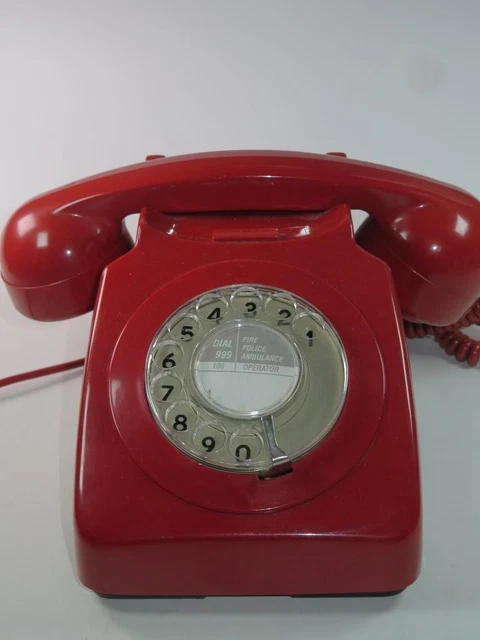 VINTAGE GPO 746F Rotary Dial Telephone RED Converted 1980 £28.99 ...
