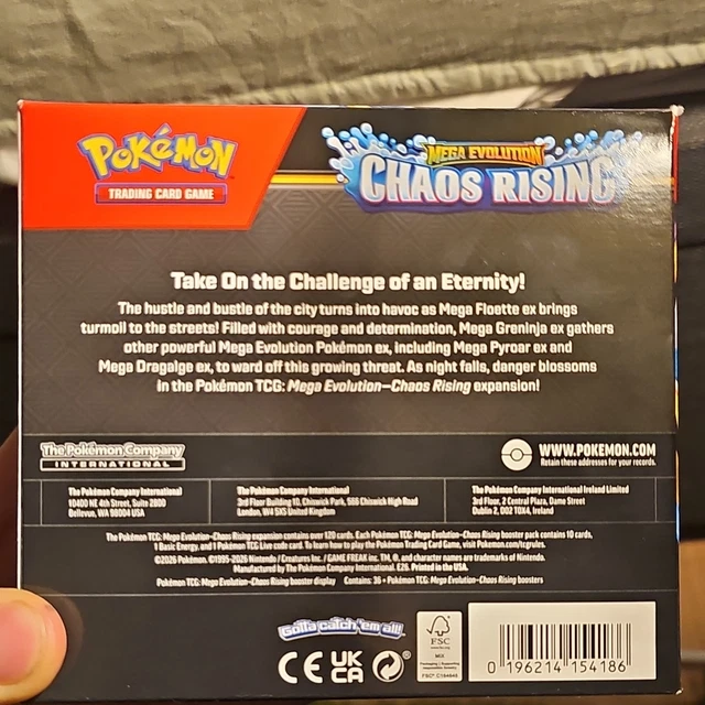 POKÉMON COMPANY MEGA Evolution: Chaos Rising Booster Box 36 Packs ...