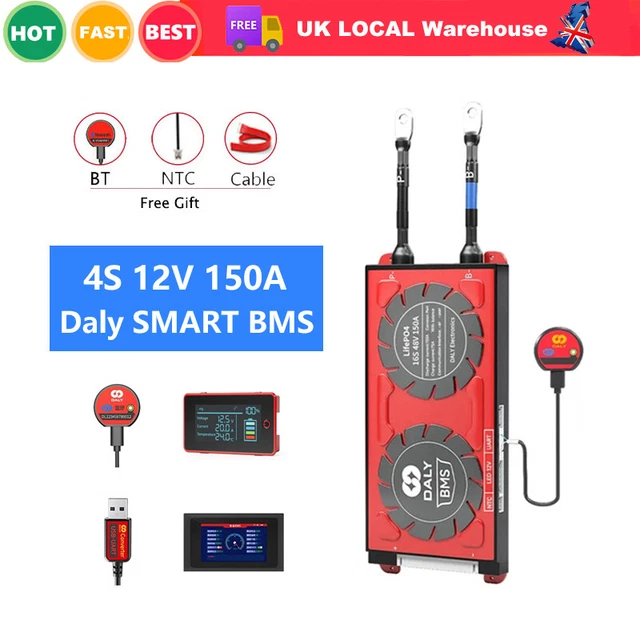 DALY SMART BMS LiFePO4 4S 12V 150A Common Port with Balance+Bluetooth Module UK £89.90 - PicClick UK