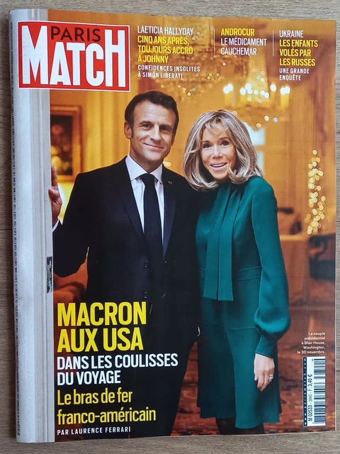 PARIS MATCH MACRON aux USA, Laeticia Hallyday 8 décembre 2022 n° 3840 ...