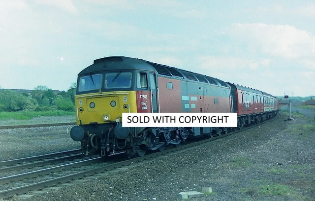 RAILWAY / TRAIN Negative 35mm Loco Class 47 47503 sold with copyright ...