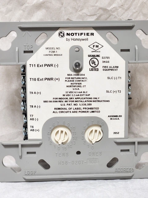 NOTIFIER FCM-1 ADDRESSABLE Control Module Fire Alarm $14.00 - PicClick