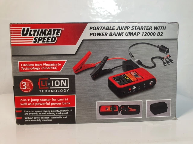 ULTIMATE SPEED PORTABLE Jump Starter with Powerbank UMAP 12000 B2 £49. ...