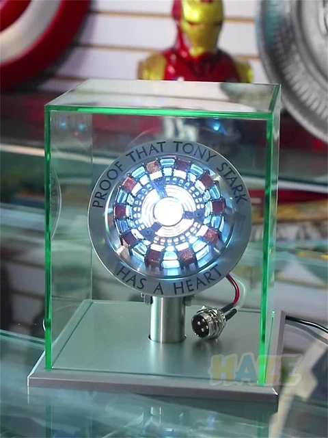 IRON MAN TONY Arc Reactor MK1 MK2 Display Box Figure Model Toy Light ...