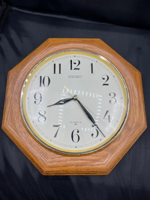 VINTAGE SEIKO OCTAGONAL Quartz Wall Clock $35.00 - PicClick