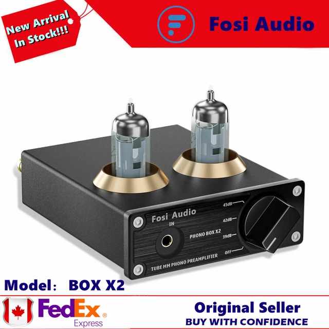 FOSI AUDIO TUBE Amplifier BOX-X2 Phono Preamp Mini Stereo Audio HiFi ...