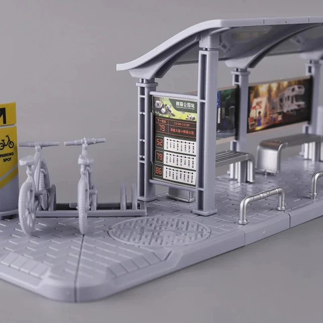 JAKESPECIAL – MINIATURE Modern City Bus Stop Model EUR 47,99 - PicClick FR