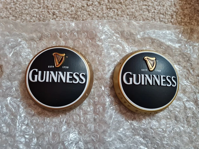 2 X GUINNESS round Beer Font Badge, Mancave, Homebar £10.00 - PicClick UK